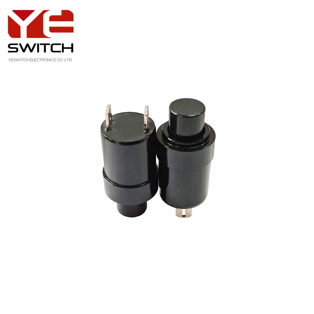 5A Black Anodized Aluminum Alloy Push Button Switch
