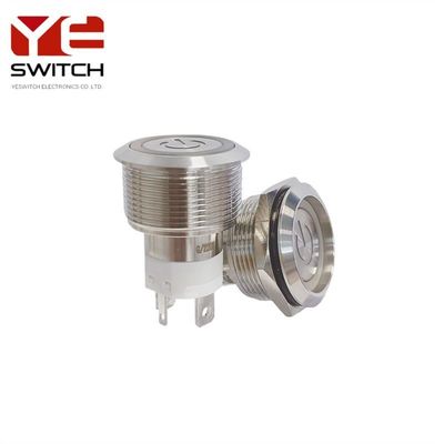 16A High Current Metal Push Button Switch IP67 Steel Push Button With ...