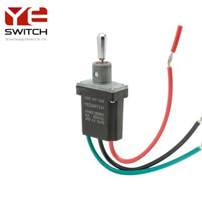 15A 250V Industrial Metal Toggle Switch (ON)-OFF-(ON) With Three Wires